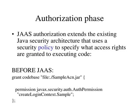 Ppt Java Authentication And Authorization Service Jaas Powerpoint