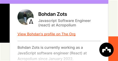 bohdan zots javascript software engineer react at acropolium the org