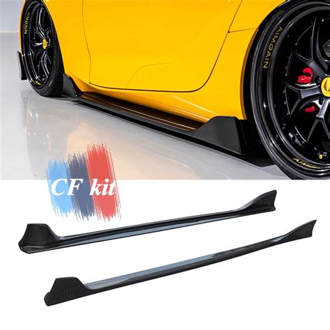 Cf 키트 카본 파이버 사이드 스커트 확장 용 Toyota Supra Gr A90 Mk5 사이드 범퍼 립 카 스타일링범퍼