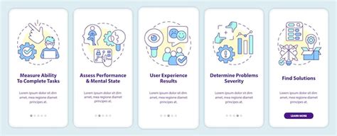 Premium Vector Usability Test Goals Onboarding Mobile App Screen