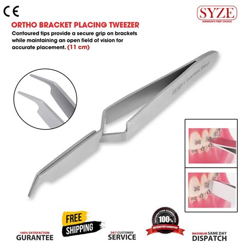 Dental Ortho Bracket Placement Fine Tip Tweezers