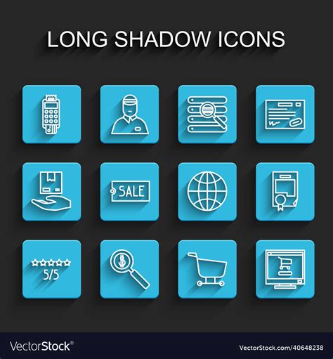 Set Line Consumer Or Customer Product Rating Vector Image