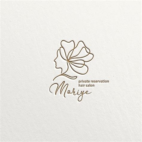 1인헤어살롱 로고and명함 디자인의뢰 드립니다 Moriye Hair Salon 디자인 의뢰는 라우드소싱 브랜딩 디자인