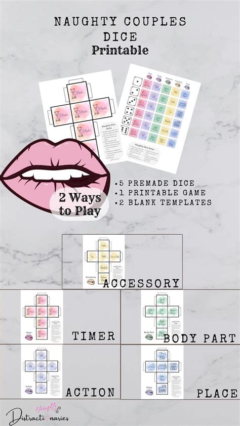 Sex Game Couples Dice Printable Page Pdf Bedroom Game Couples Game Anniversary Gift Printable