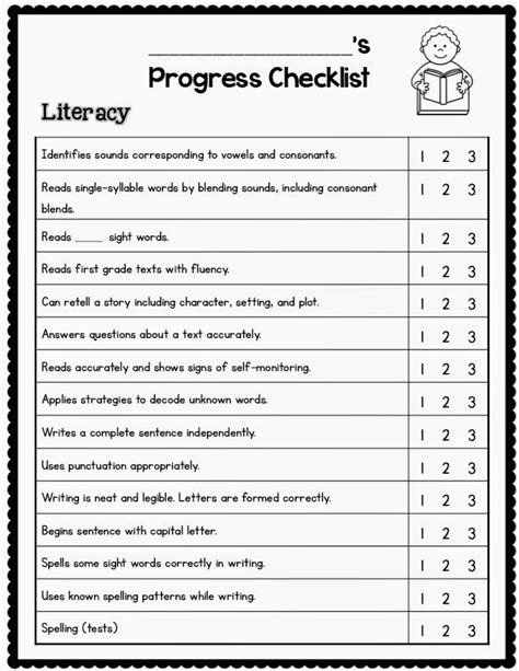 First Grade Assessment Checklist Comprehensive Guide For Educators