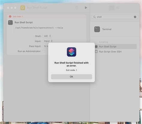 Shortcuts On Mac Does The Run Shell Script Action Work With