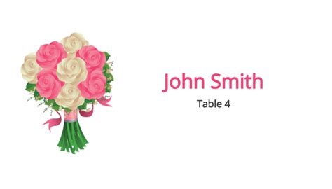 Free Floral Wedding Place Card Template To Edit Online