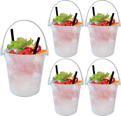 Plastic Cocktail Buckets Reusabletranslucentand Perfect For Summer