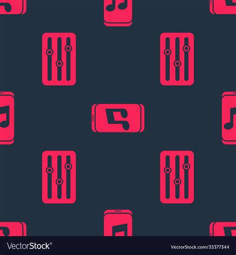 Set Sound Mixer Controller And Music Player Vector Image