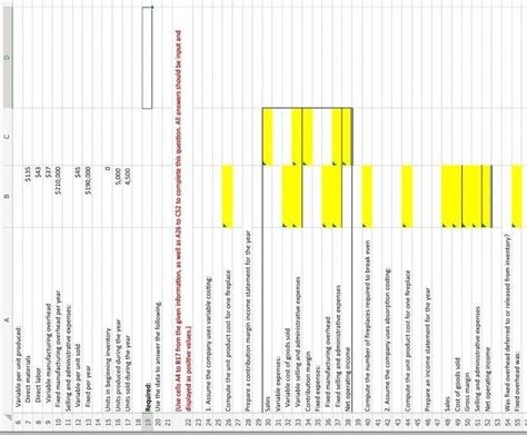 Answer These Excel Questions In The A A Format