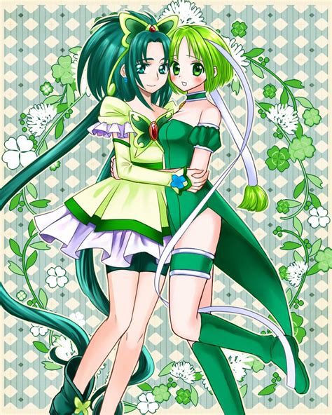 Akimoto Komachi Cure Mint Midorikawa Lettuce And Mew Lettuce Precure And More Drawn By Bo