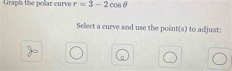 Graph The Polar Curve R3 2cos θ Select A Curve And Use The Points To