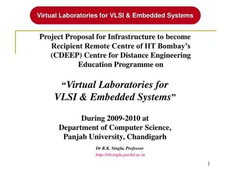Ppt Virtual Laboratories For Vlsi And Embedded Systems Powerpoint