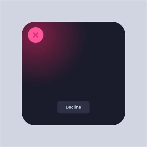 Colorful Square User Interface Pop Up Window With Decline Text