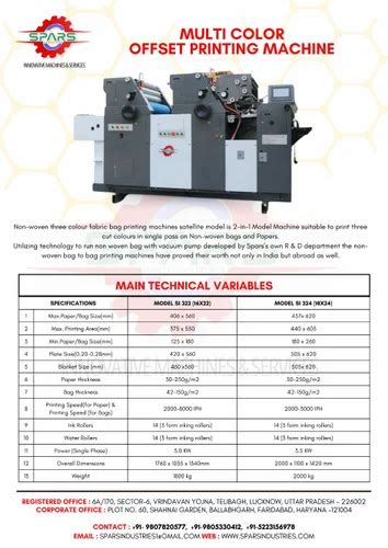 Multi Color Offset Printing Machine At Amausi Lucknow