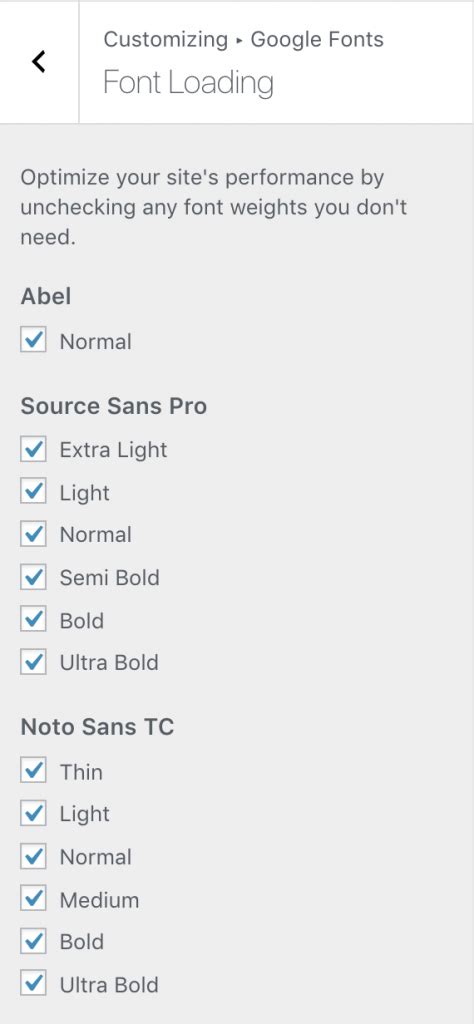 Font Loading Fonts Plugin