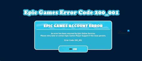 Epic Games Error Code 200001 Fixed