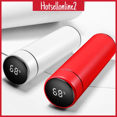 Hot Bt Wd01 Fashion Smart Temperature Flask Led Display Vacuum Thermal Flask 500ml Insulation
