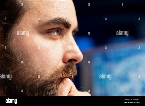 Focus On Engineer Using Pc In Blurry Background To Maintenance Artificial Intelligence Neural