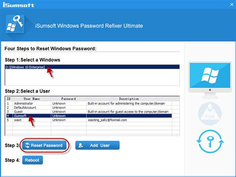 Isumsoft Windows Password Refixer User Guide