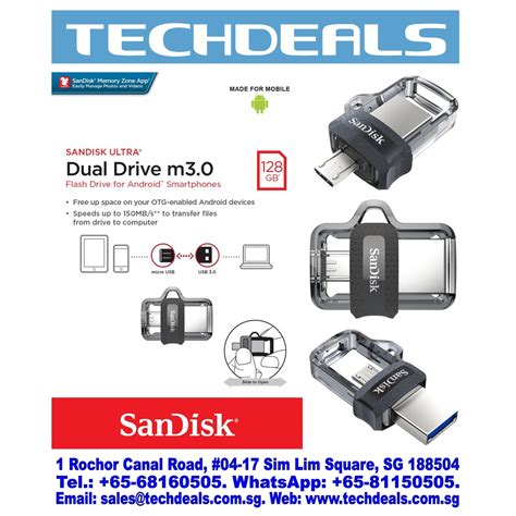 Sandisk Ultra Dual Drive M USB OTG Storage Shopee Singapore
