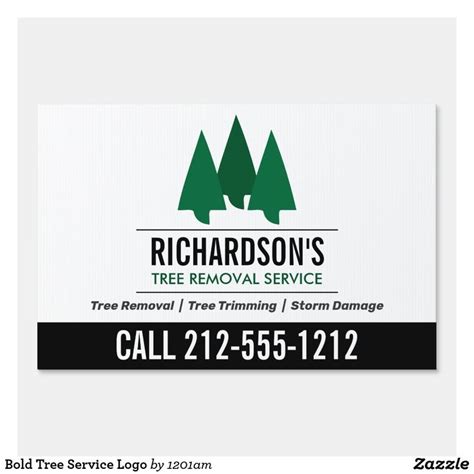 Bold Tree Service Logo Sign Zazzle Logo Sign Service Logo Tree Service