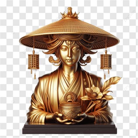 그릇을 들고 있는 여인의 황금 조각상 그릇을 들고 있는 여인의 황금 조각상 풍요와 번영을 상징하는 금 Png 일러스트 및 이미지 에 대한 무료 다운로드 Pngtree