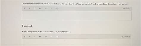 Solved Did The Control Experiment Verify Or Refute The