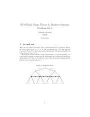 PS Pdf ECON Game Theory Business Strategy Problem Set Gabriele Gratton UNSW