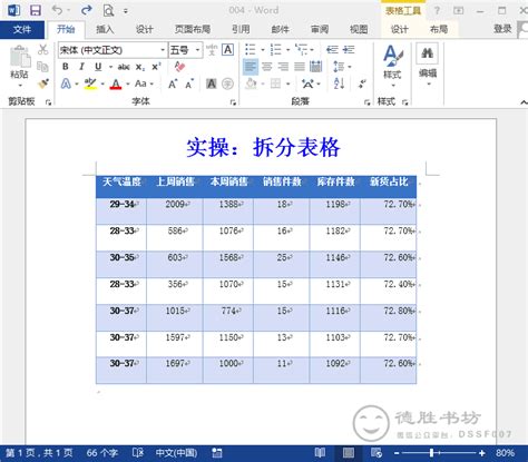 Word表格在一页怎么分开如何在word中拆分表格？ 正数办公