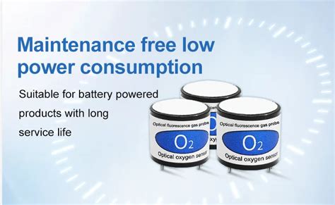 Fluorescence Optical Gas Detection Probe Quenching Gas Concentration Test Oxygen O2 Fluorescence