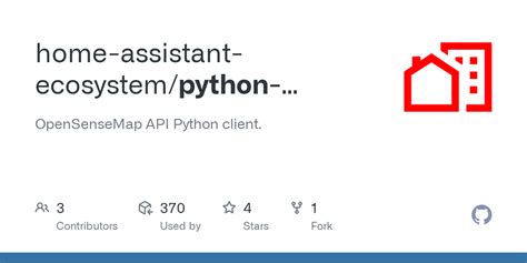 GitHub Home Assistant Ecosystem Python Opensensemap Api OpenSenseMap API Python Client