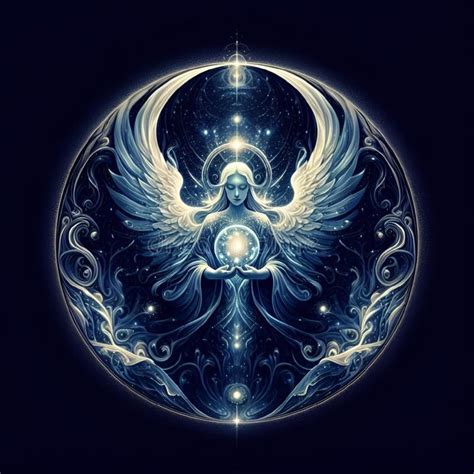 A Mystical Illustration Of An Angelic Figure Holding A Glowing Orb