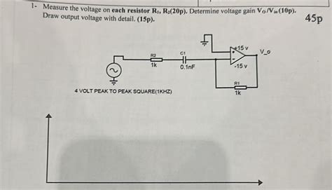 solved 1 ﻿measure the voltage on each resistor r1 r2 20p