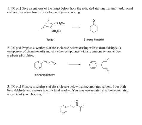Solved Organic Chemistry Synthesis Problems Please Give The Chegg Com