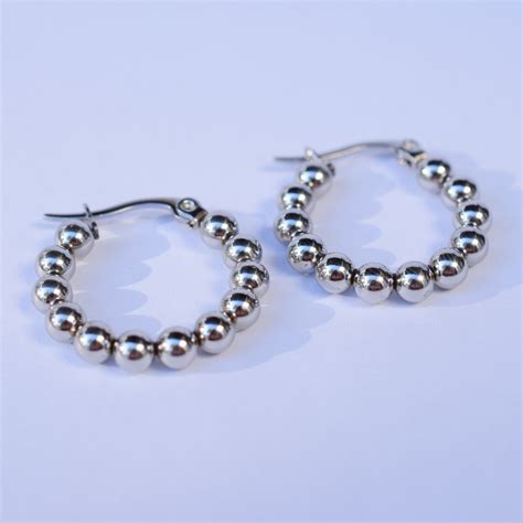 16mm Bubble Hoops Silver The Earring Collective