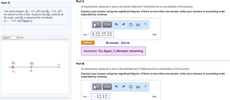Solved Two Point Charges Q1 30 Muc And Q2 20 Mu C