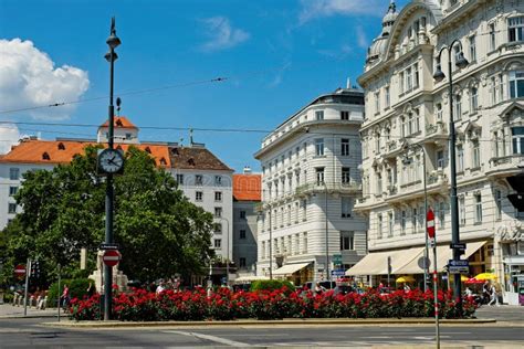 Elegant Buildings On Vienna`s Ring Editorial Image Image Of Flowers