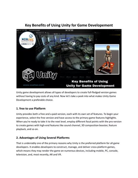 Ppt Key Benefits Of Using Unity For Game Developement Powerpoint