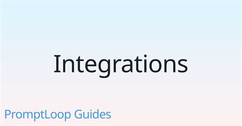 Integrations