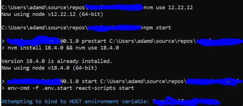Nvm For Windows Is Failing When Using Npm Prestart Scripts · Issue 835