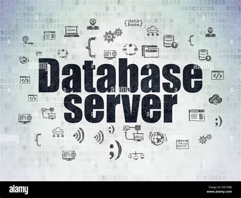 Programming Concept Database Server On Digital Data Paper Background