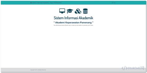 Aplikasi Akademik Kampus Berbasis Web Codeigniter StokCoding