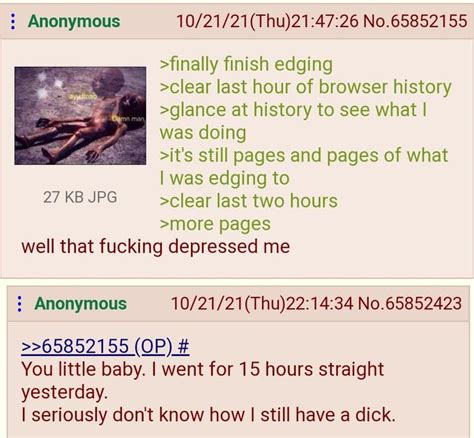 Living On The Edge R Greentext Edging Edge Know Your Meme