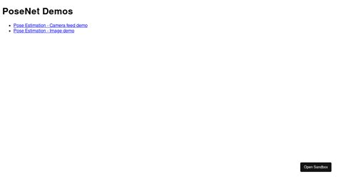 posenet demos codesandbox