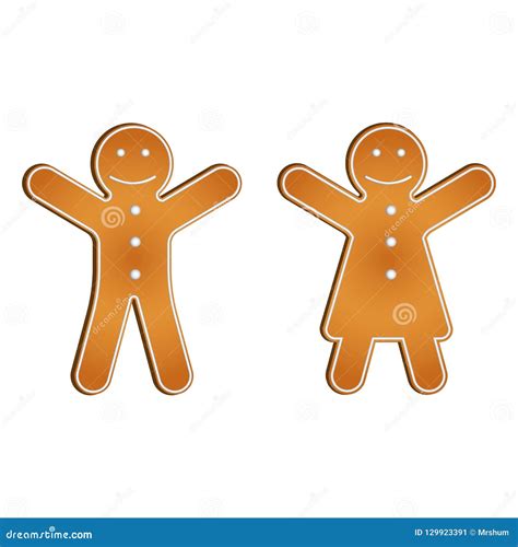 Gingerbread Couple Stock Illustration Illustration Of Traditional