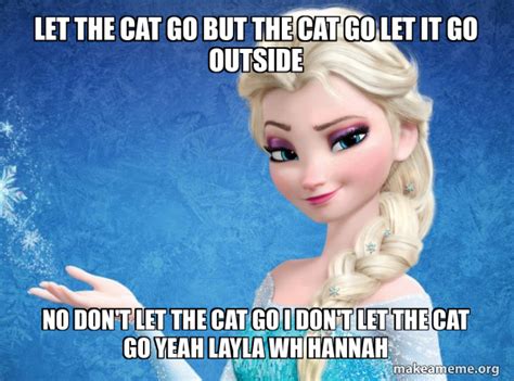 Let The Cat Go But The Cat Go Let It Go Outside No Dont Let The Cat Go