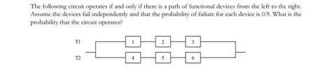 Solved The Following Circuit Operates If And Only If There Chegg