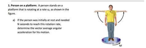 Solved A Person Stands On A Platform That Is Rotating At A Chegg