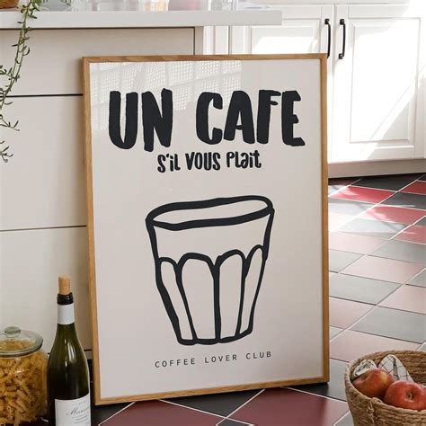 Coffee Poster Retro Cafe Poster Trendy Kitchen Print Espresso Print